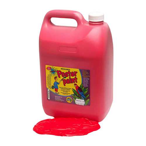 Vibrant Red Poster Paint - 5 Litres | Order Now!